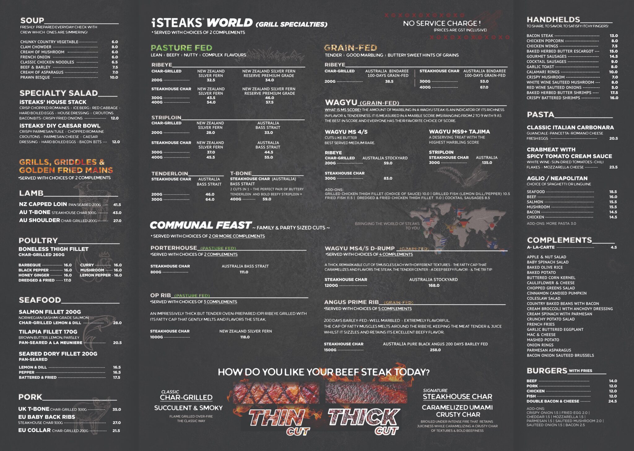 ISTEAKS MENU SINGAPORE & UPDATED PRICES 2025