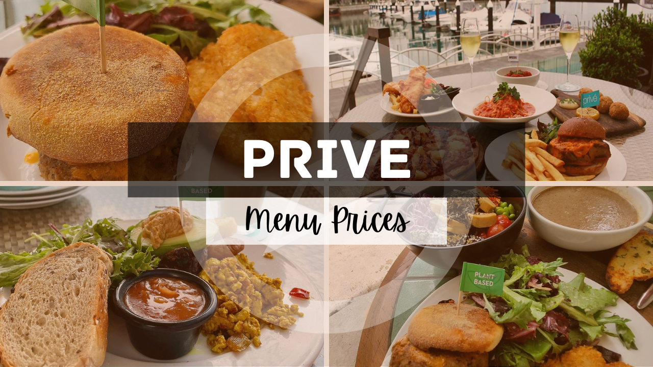 PRIVE MENU SINGAPORE & UPDATED PRICES 2025