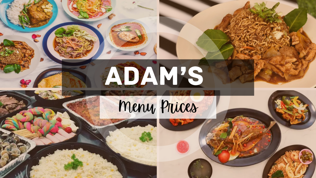 ADAM'S CORNER MENU SINGAPORE & UPDATED PRICES 2025