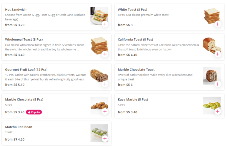 BREADTALK MENU SINGAPORE & UPDATED PRICES 2025