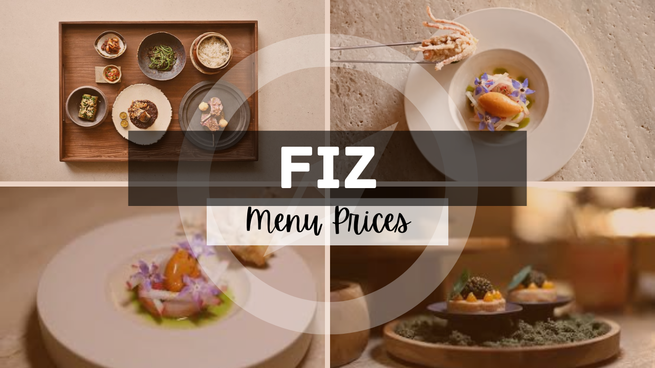 FIZ MENU SINGAPORE & UPDATED PRICES 2025