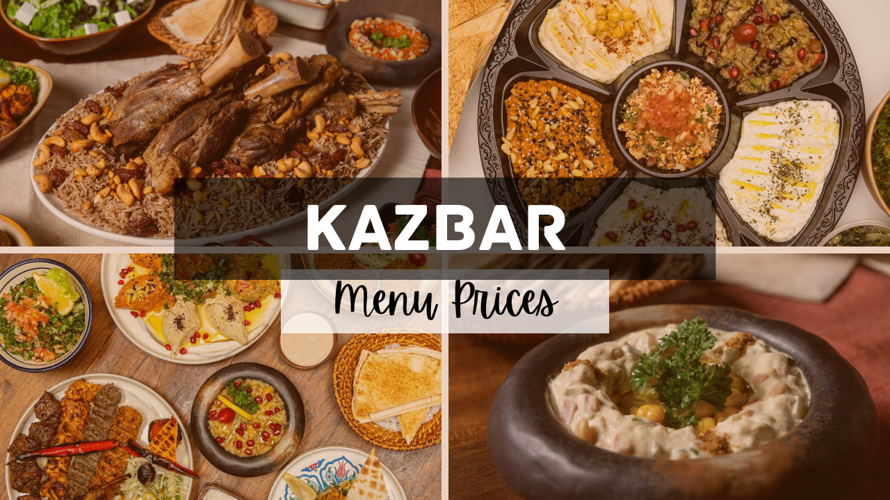 KAZBAR MENU SINGAPORE & UPDATED PRICES 2025